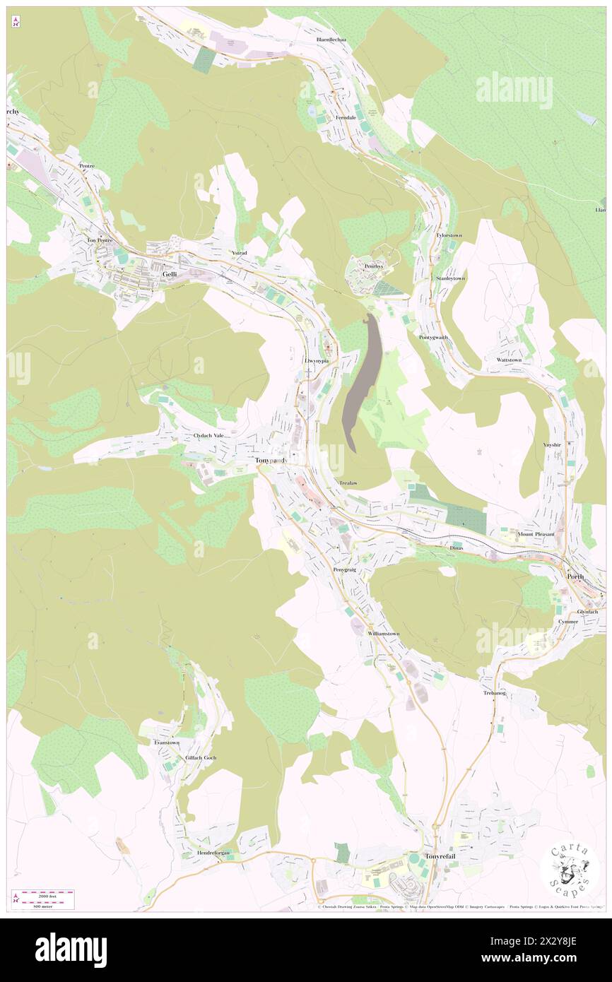 Rhondda map hi-res stock photography and images - Alamy