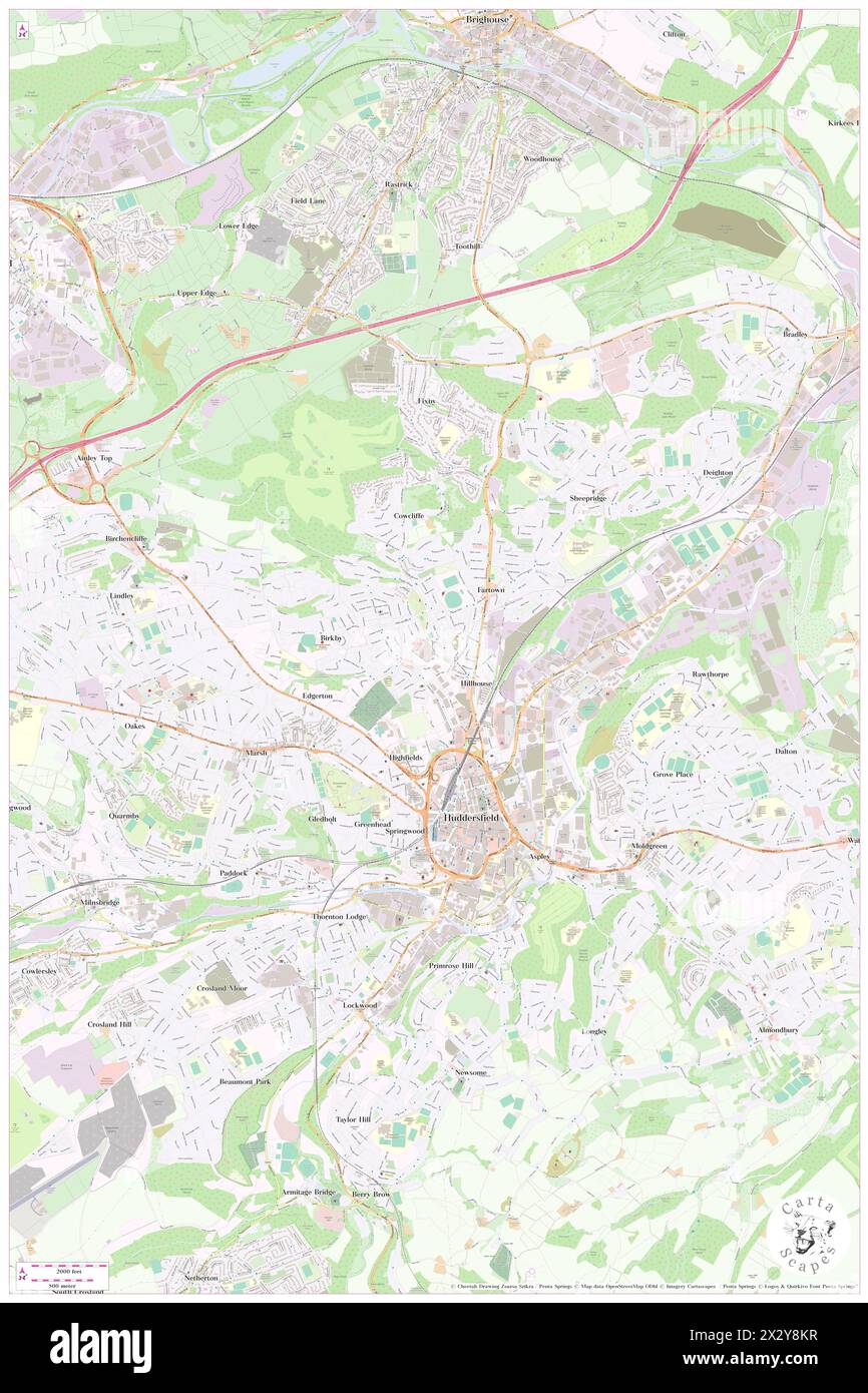 Map of huddersfield hi-res stock photography and images - Alamy