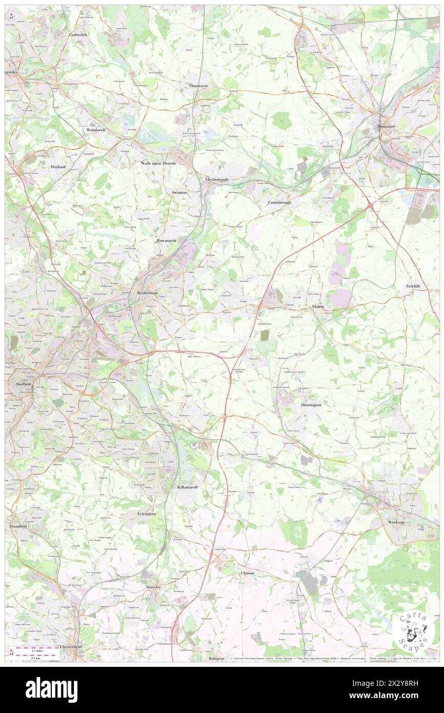 Rotherham map hi-res stock photography and images - Alamy