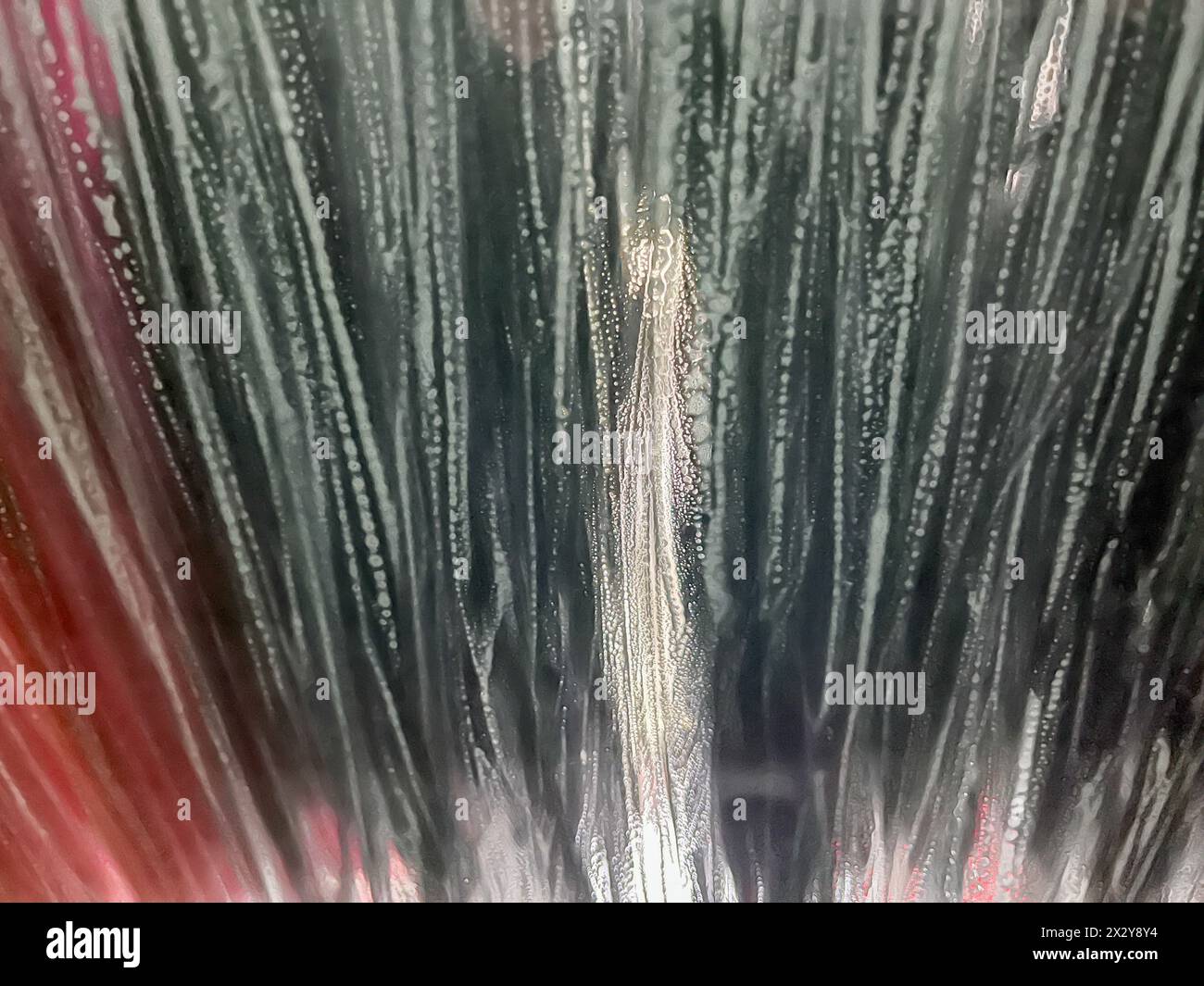 Abstract texture background of soap and water designs on a vehicle ...