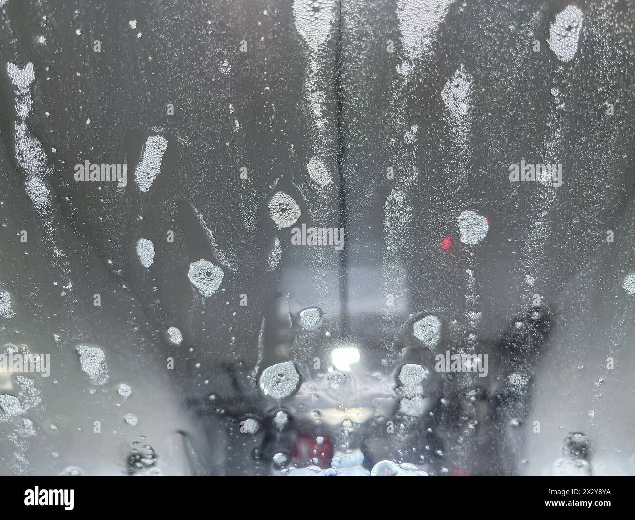 Abstract texture background of soap and water designs on a vehicle ...