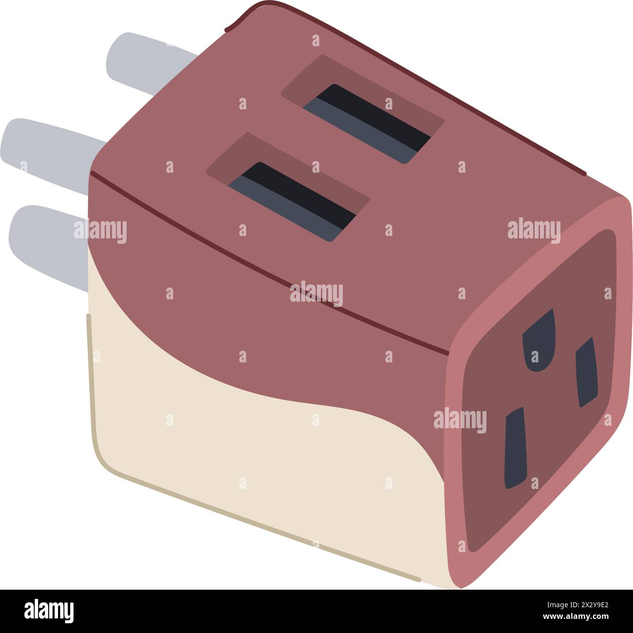 voltage travel adapter cartoon vector illustration Stock Vector Image ...