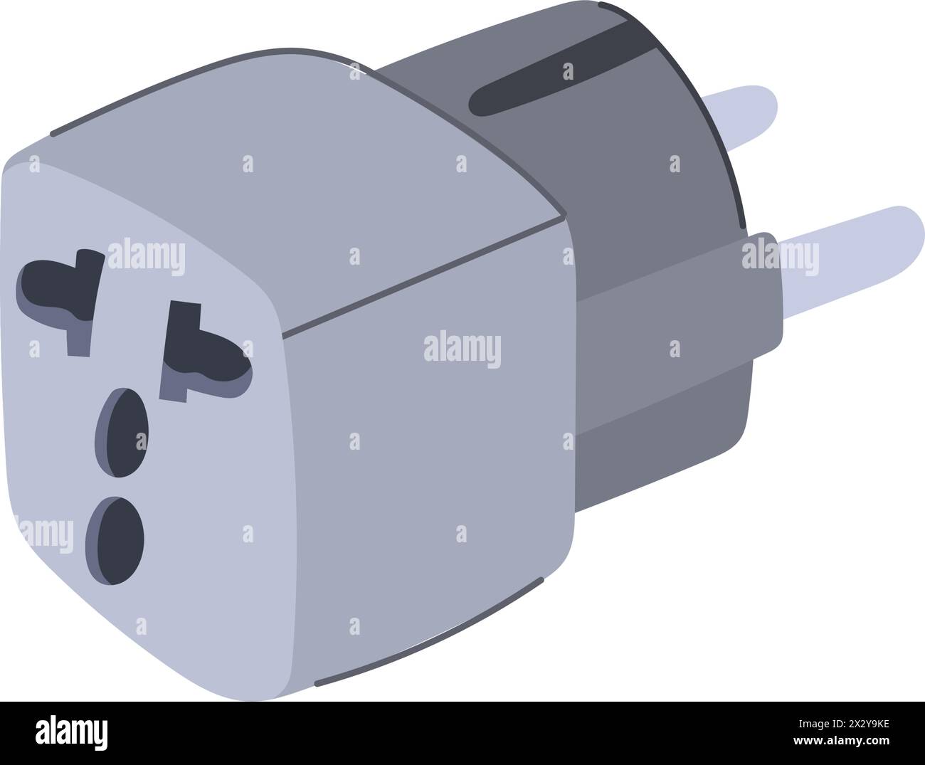 charger travel adapter cartoon vector illustration Stock Vector Image ...
