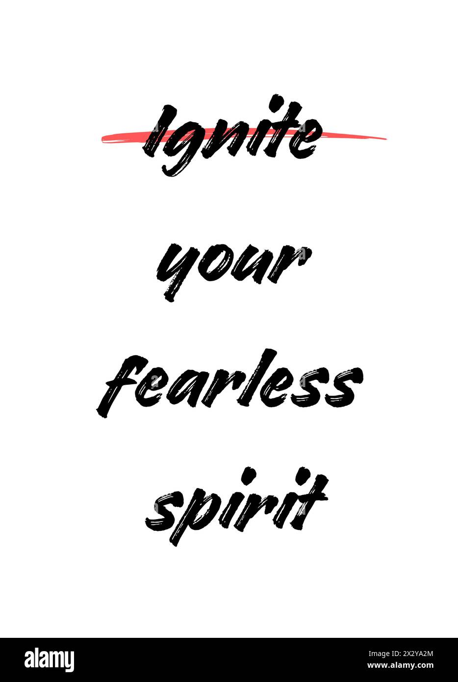 Motivational text tee print with slogan hi-res stock photography and ...