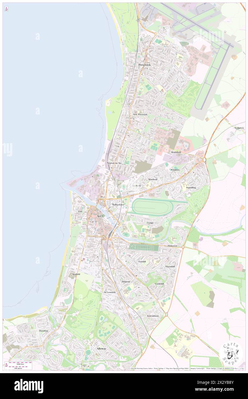 Map of south ayrshire hi-res stock photography and images - Alamy