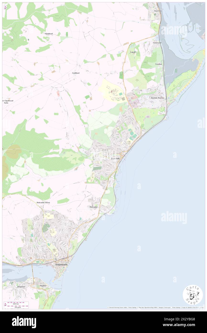 Map of dawlish hi-res stock photography and images - Alamy
