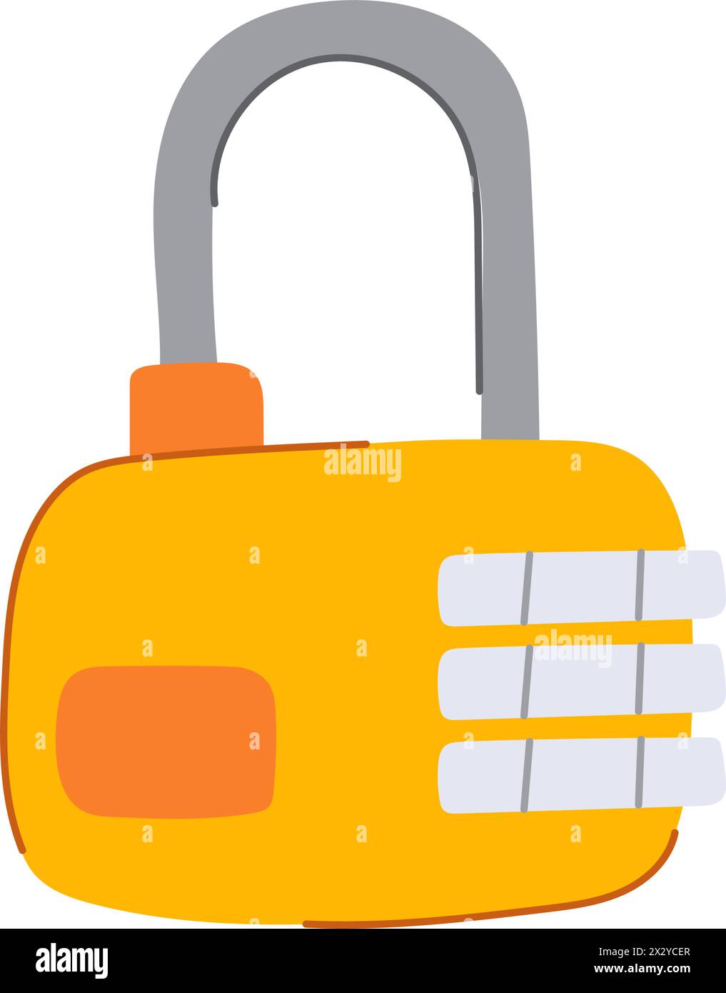 combination travel lock cartoon vector illustration Stock Vector Image ...