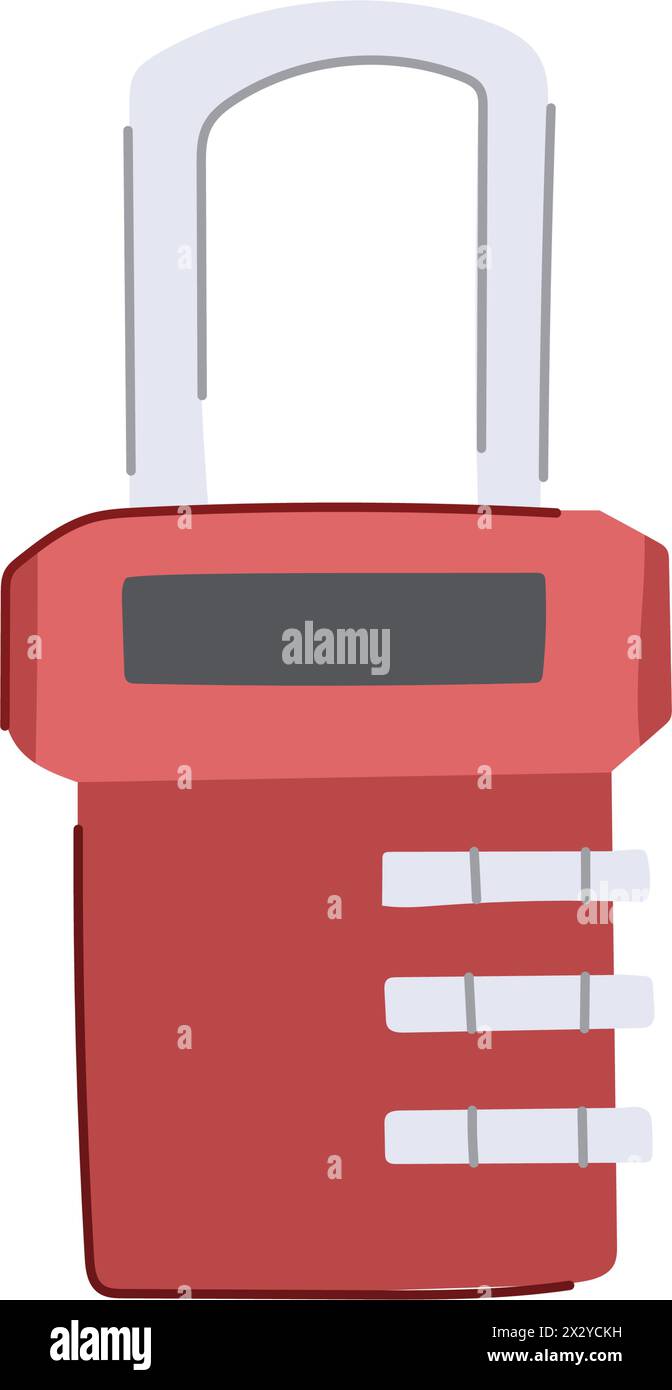 airport travel lock cartoon vector illustration Stock Vector Image ...