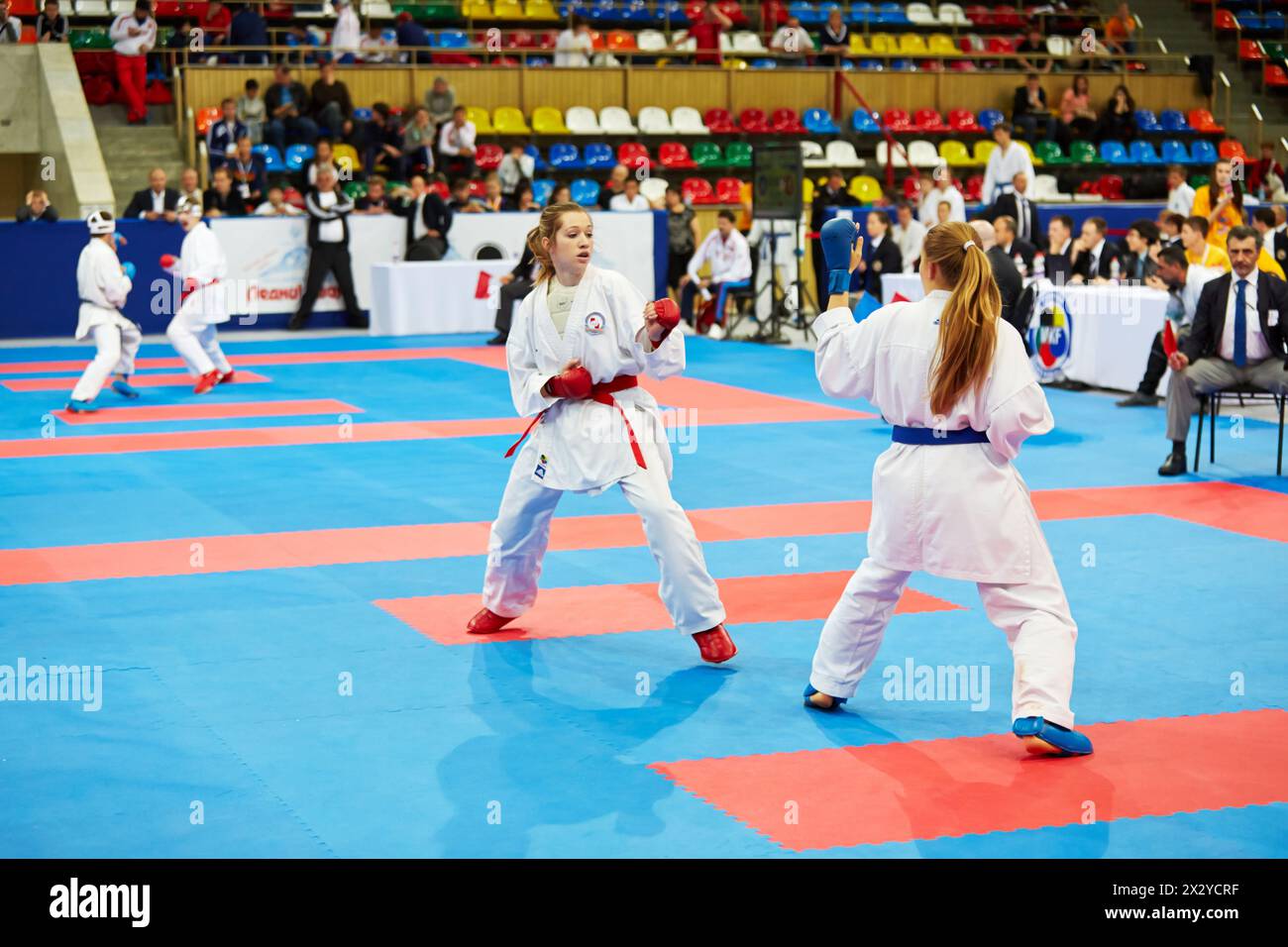 MOSCOW - JUN 9: Young girls fighters in fight at 10th Team Championship ...