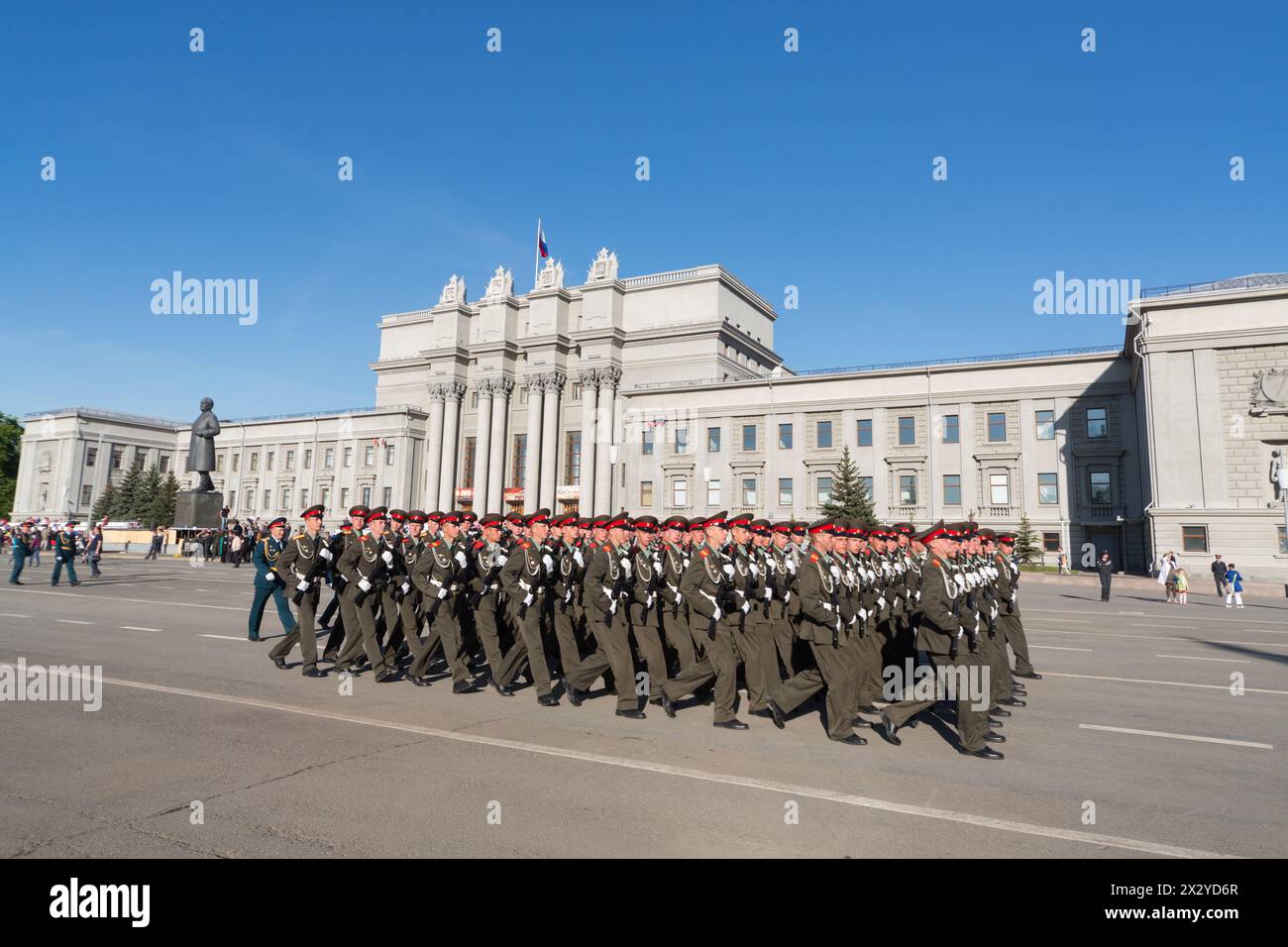 SAMARA - MAY 5: Parade rehearsal before the Day of Victory in the Great ...