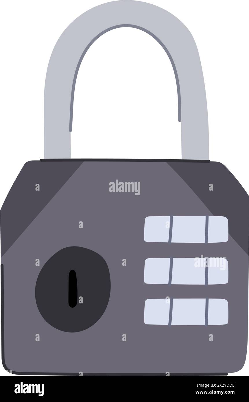 vacation travel lock cartoon vector illustration Stock Vector Image ...