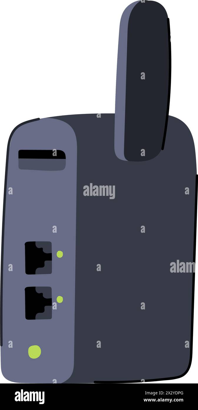 portable travel router cartoon vector illustration Stock Vector Image ...