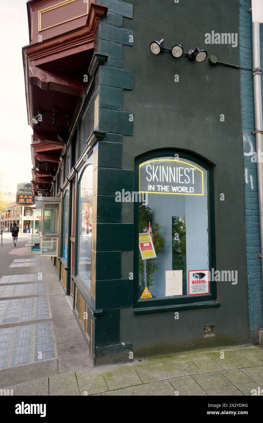 The historic Sam Kee Building, in Chinatown, Vancouver, BC, Canada ...