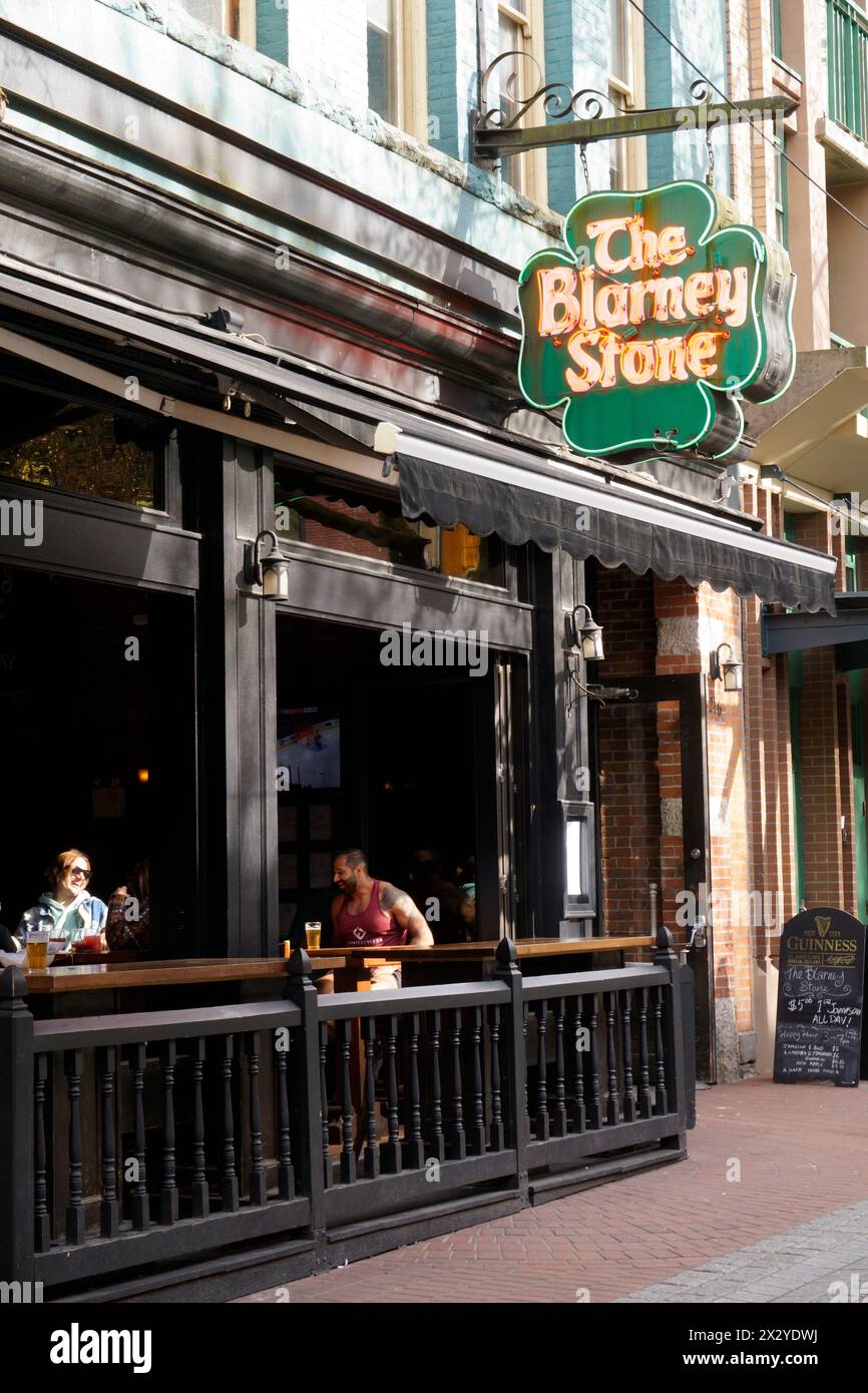 The Blarney Stone Irish pub in Gastown, Vancouver, BC, Canada Stock ...