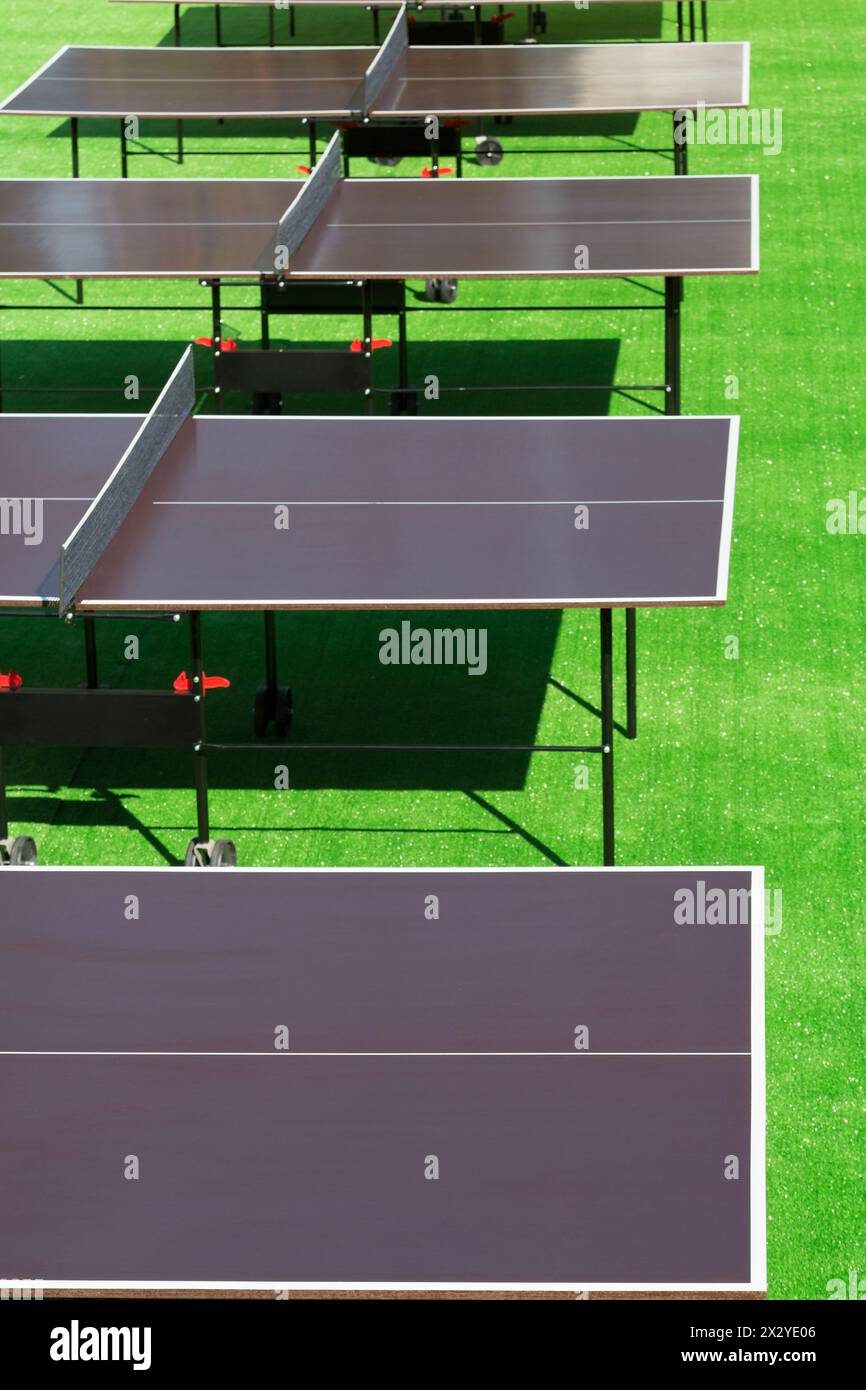 Outdoor table tennis tables hi-res stock photography and images - Alamy
