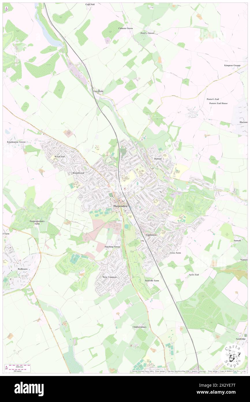 Harpenden map hi-res stock photography and images - Alamy