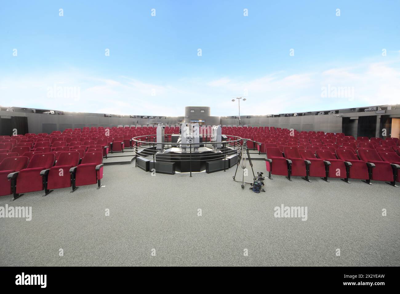 MOSCOW - JUNE 15: Chairs in auditorium of Planetarium, on June 15, 2012 ...