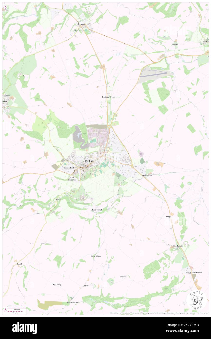 Map of denbigh hi-res stock photography and images - Alamy