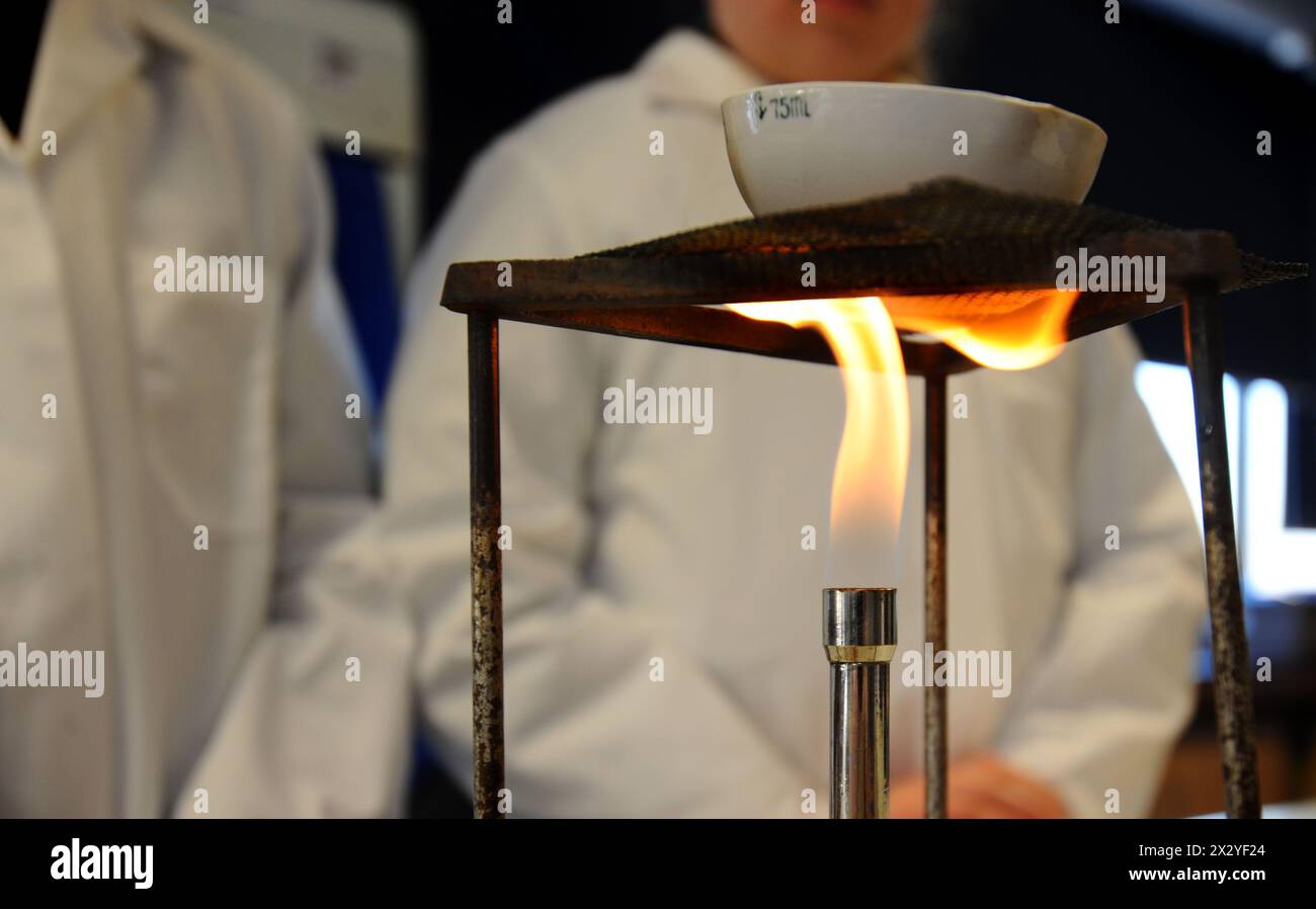 File photo dated 09/02/15 of a science experiment taking place in a ...
