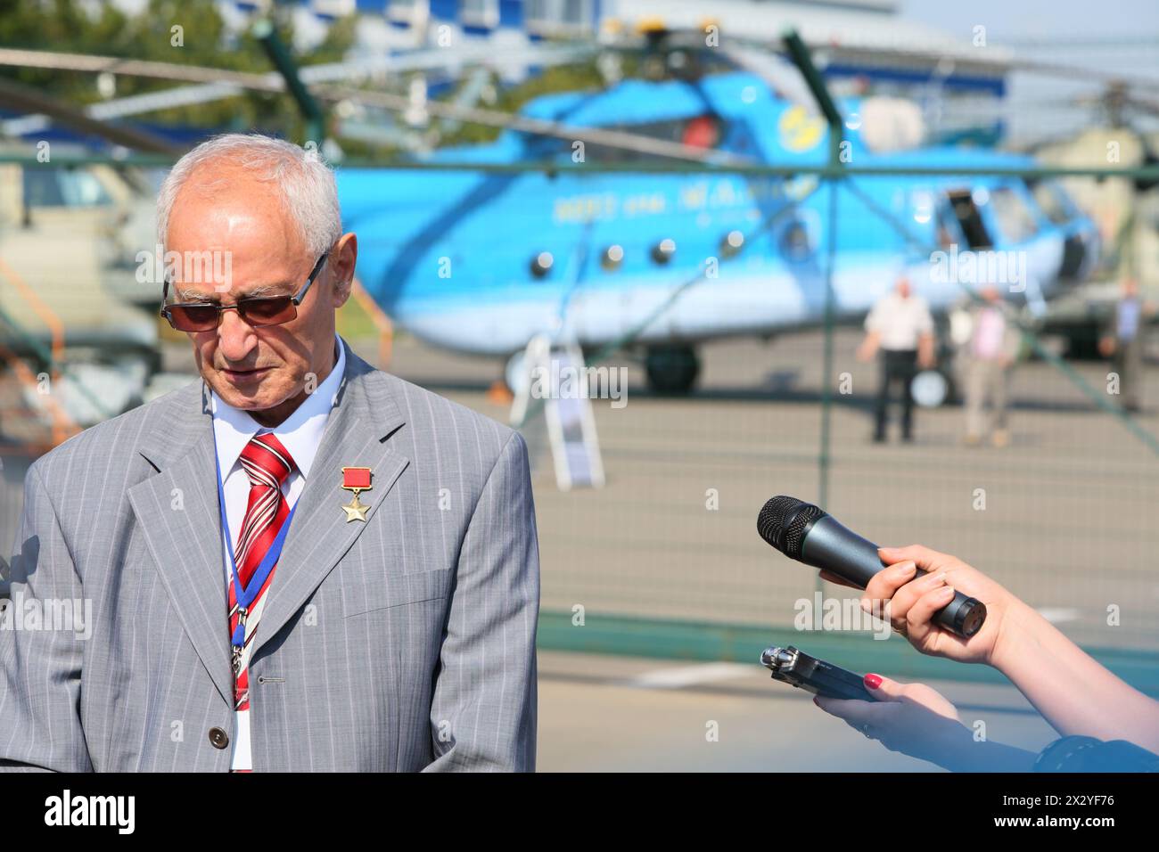 MOSCOW - AUGUST 2: Gurgen Karapetyan gives interviews on holiday ...