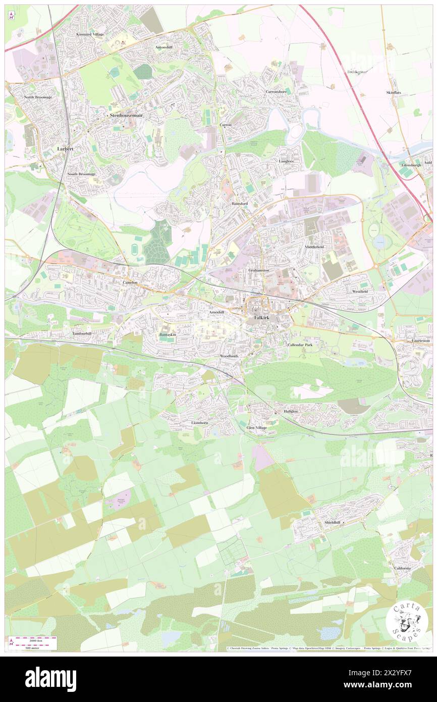 Map of falkirk hi-res stock photography and images - Alamy