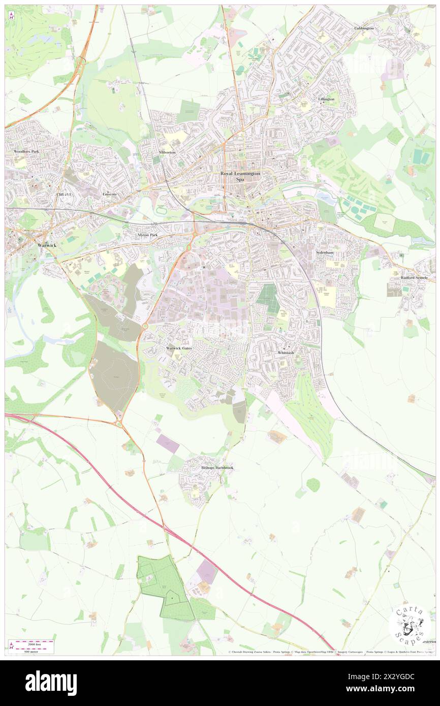 Map of leamington hi-res stock photography and images - Alamy
