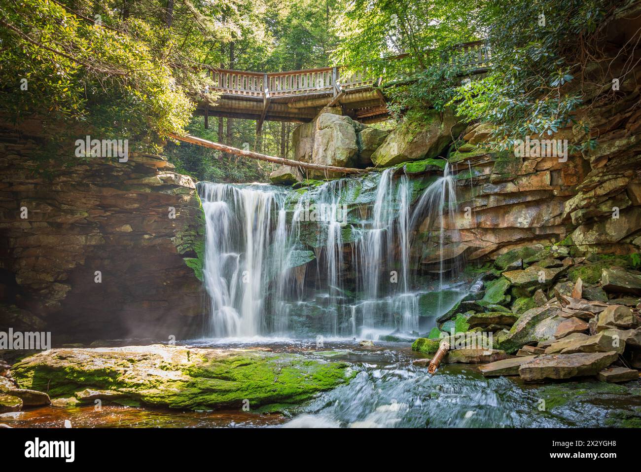 Elakala Falls at Blackwater Falls State Park in West Virginia, USA ...