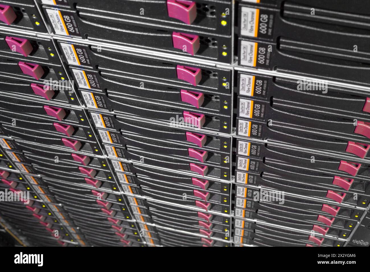 Server rack with multiple hard drives Stock Photo - Alamy