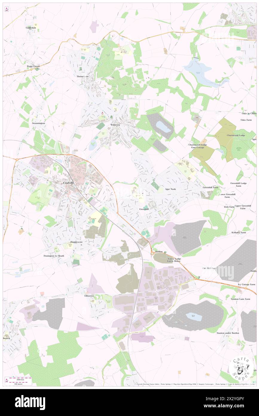 Map of coalville Cut Out Stock Images & Pictures - Alamy