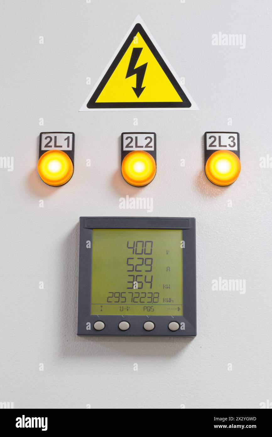 Symbol of electricity, lights and display on the rack Stock Photo - Alamy