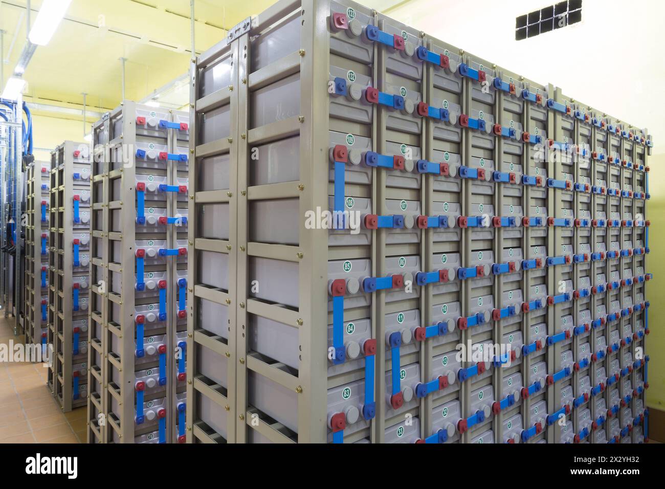 Industrial backup power system consisting of many batteries Stock Photo - Alamy