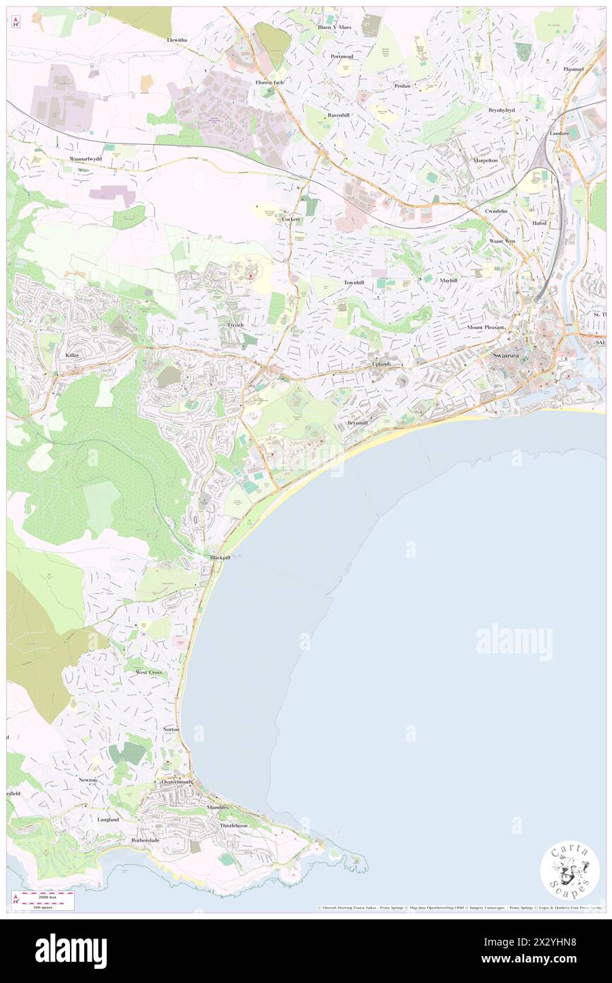 Map of mumbles Cut Out Stock Images & Pictures - Alamy