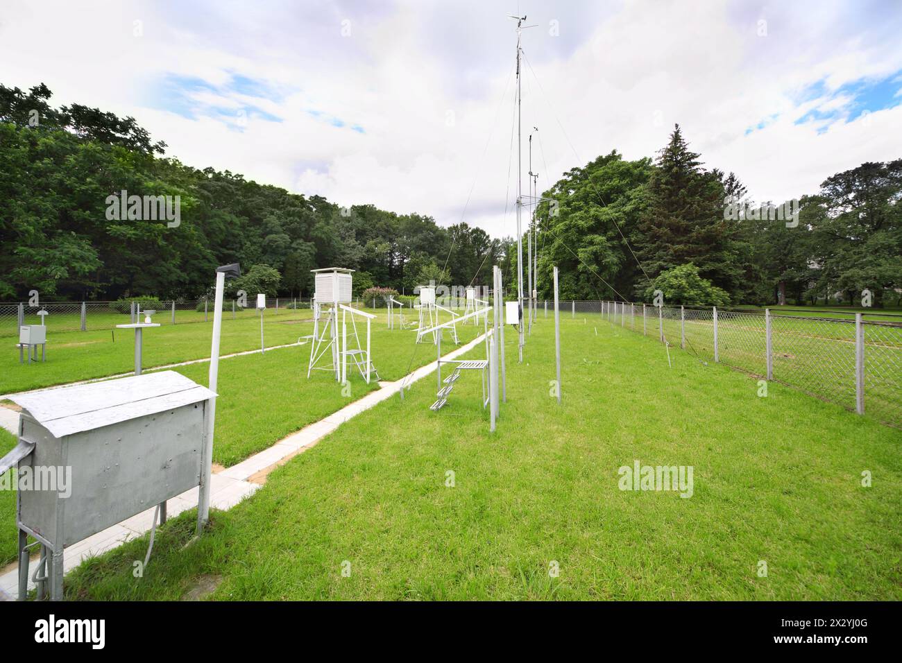 Devices for measuring wind speed and direction at weather station at ...