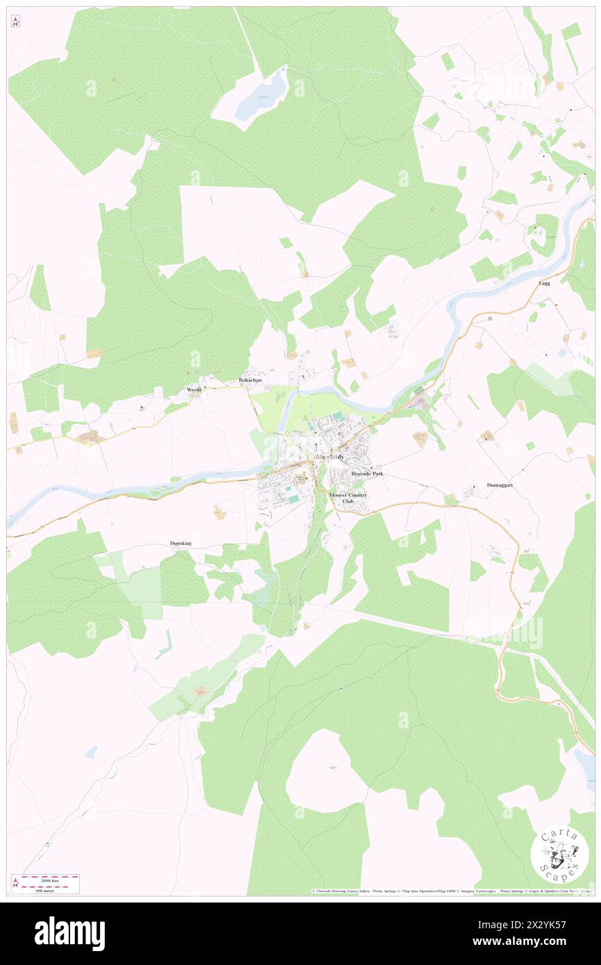 Aberfeldy map hi-res stock photography and images - Alamy