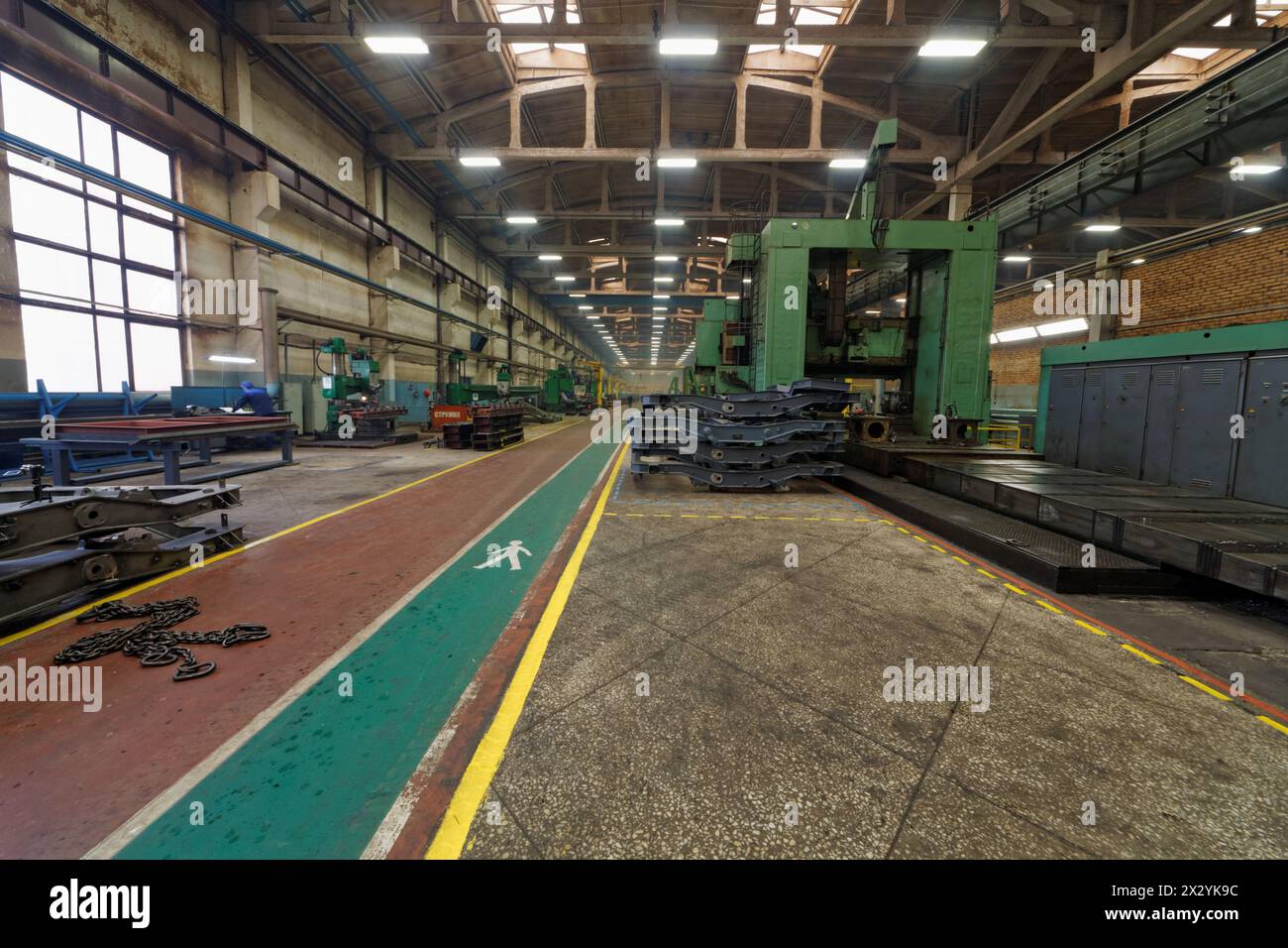 MYTISHCHI - APR 18: Tool and bench shop floor at Mytishchi ...