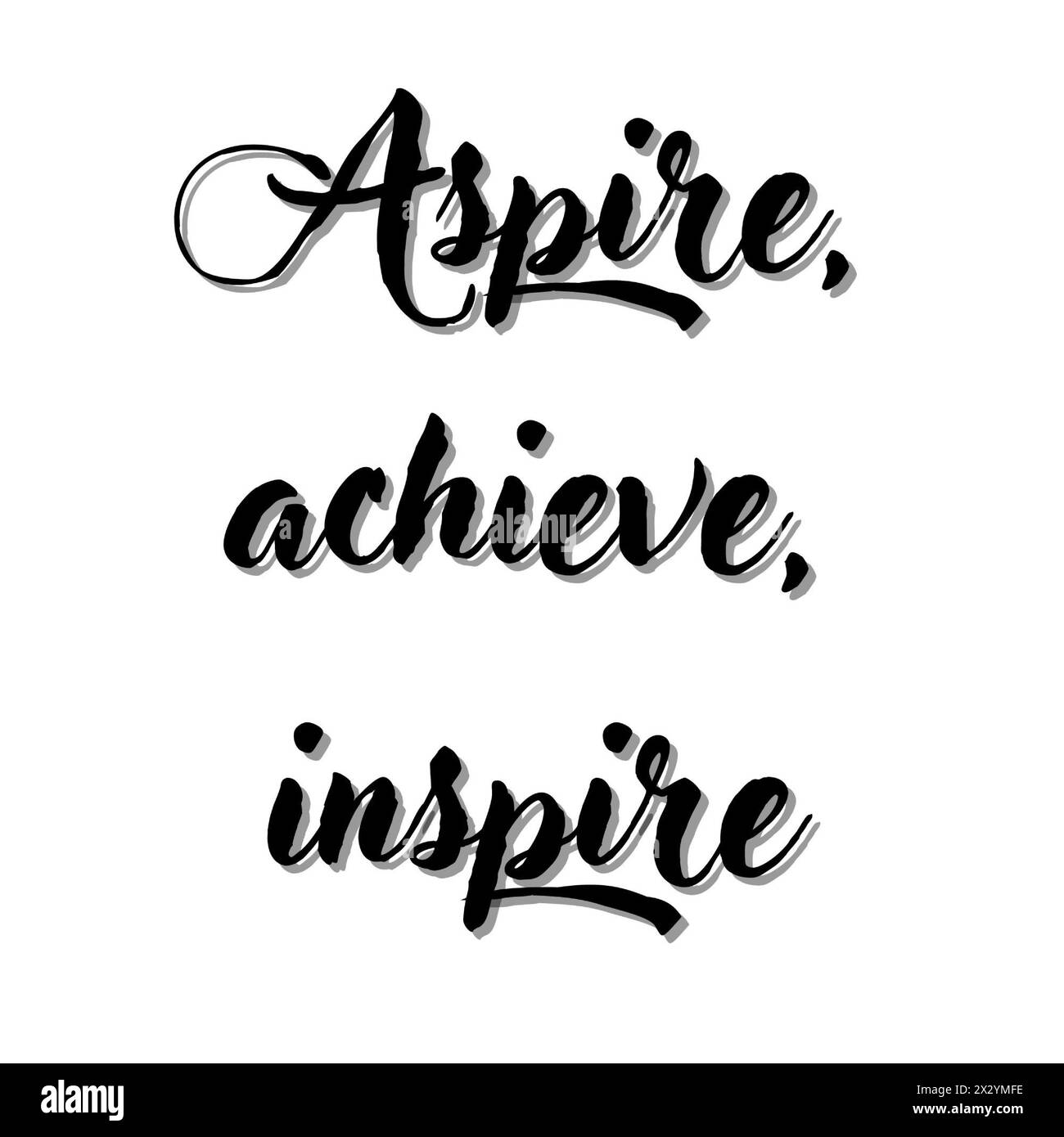 Motivational text tee print with slogan hi-res stock photography and ...