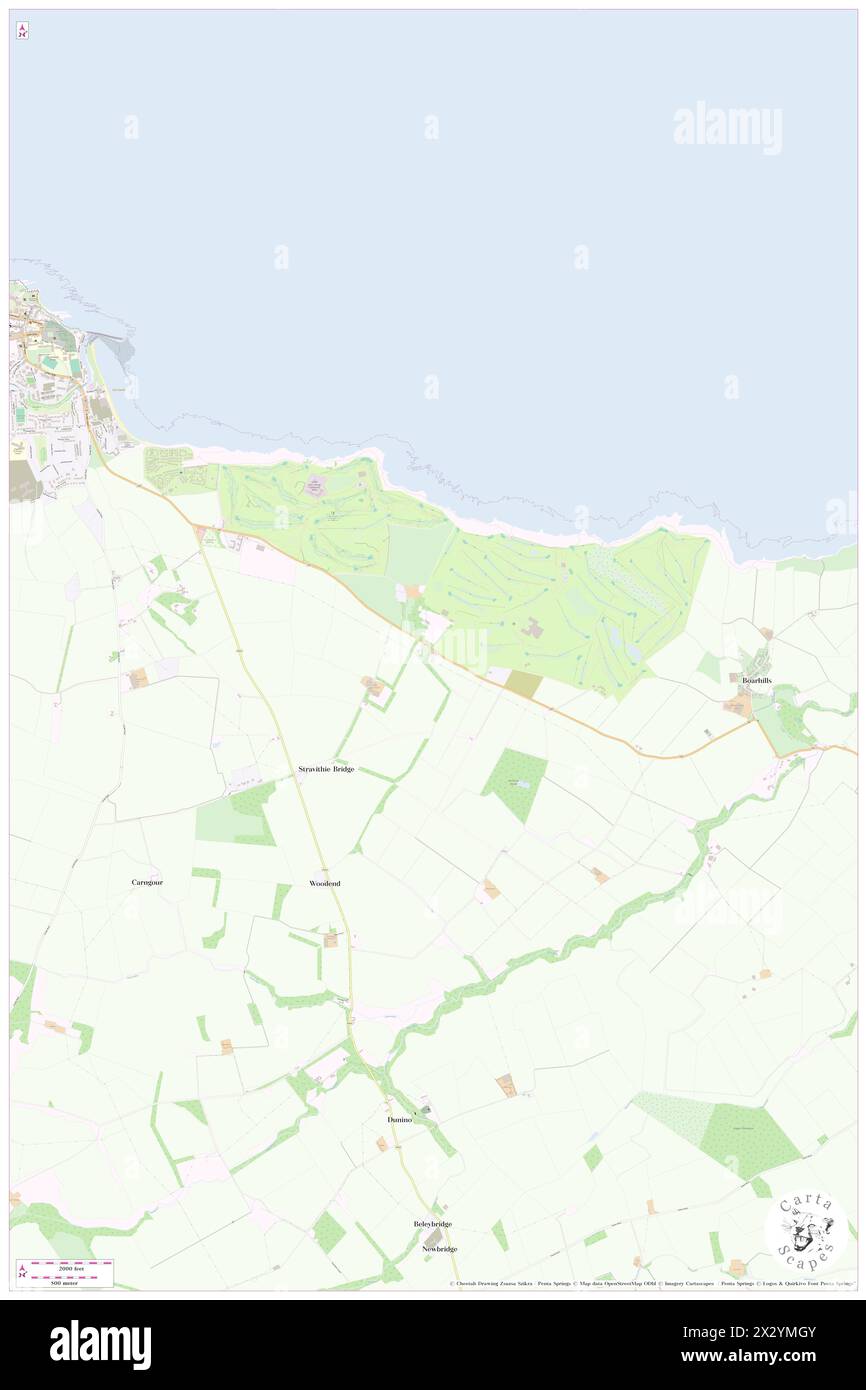 Map of st andrews scotland Cut Out Stock Images & Pictures - Alamy