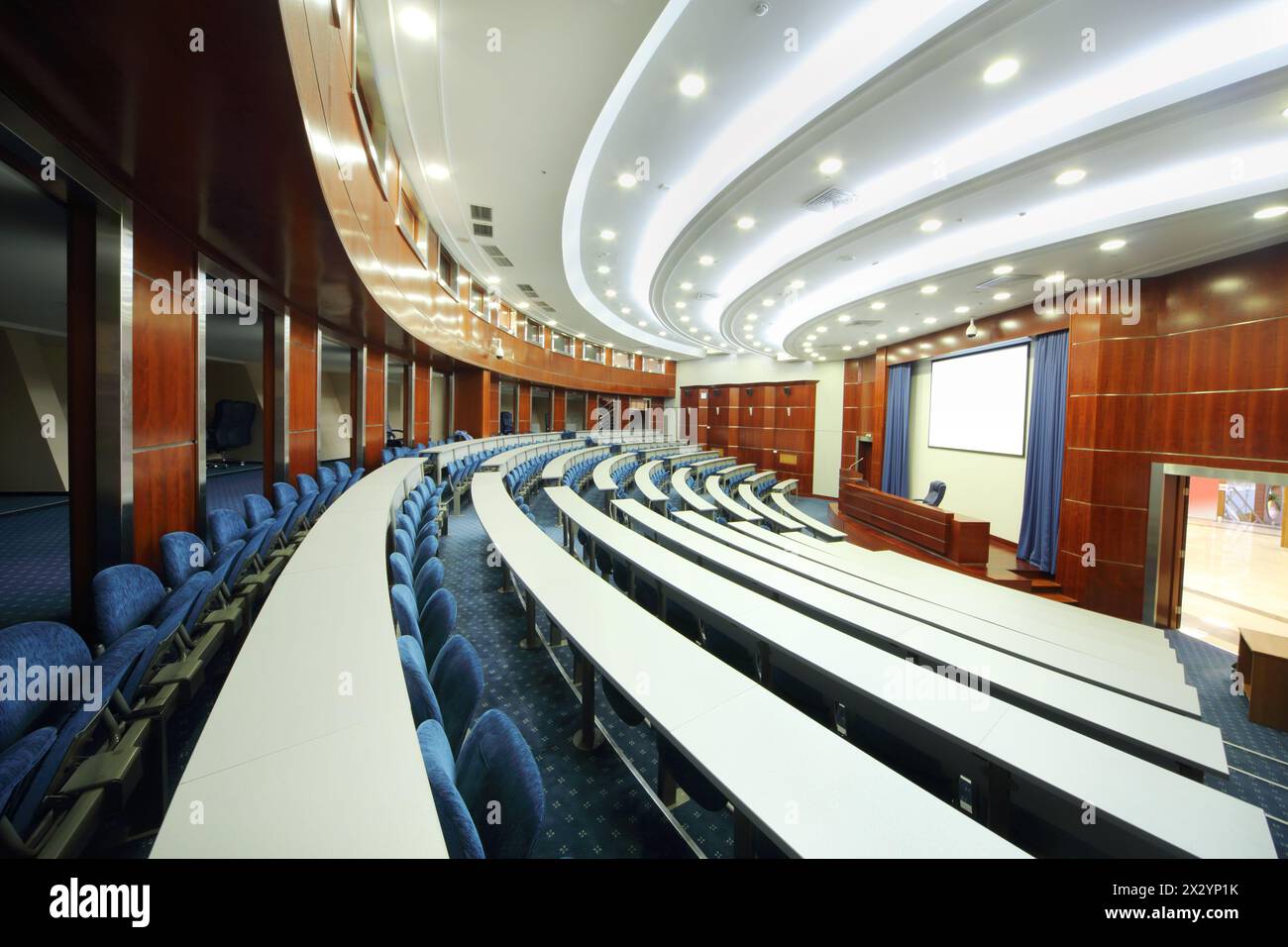 MOSCOW - AUGUST 18: Empty university auditorium in MGIMO, on August 18 ...
