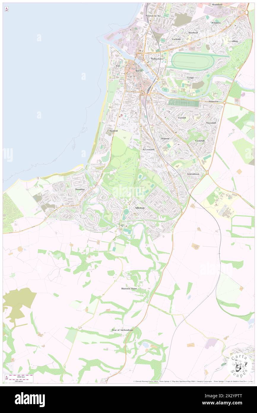 Map of south ayrshire hi-res stock photography and images - Alamy