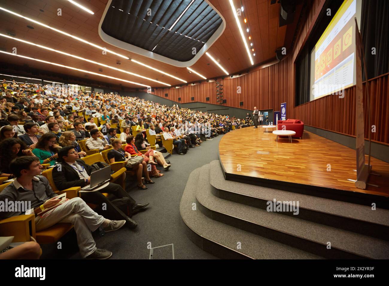 MOSCOW - AUG 20: Multinational young audience of Global Youth to ...