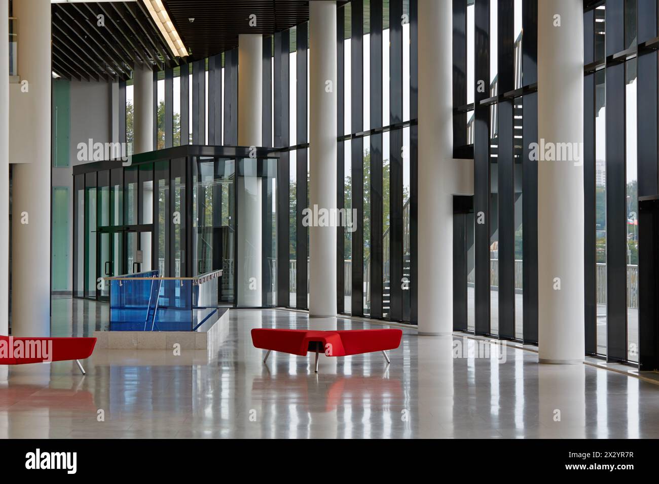 Empty lobby of congress-hall at Skolkovo Campus Stock Photo - Alamy