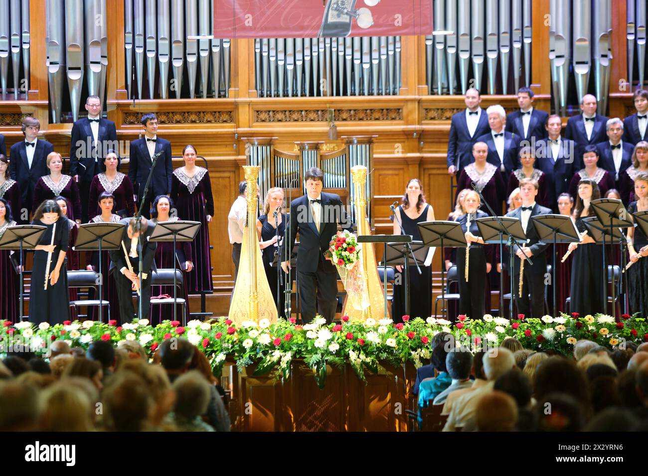 MOSCOW - OCT 4: Orchestra at Gala evening dedicated to the 100th ...
