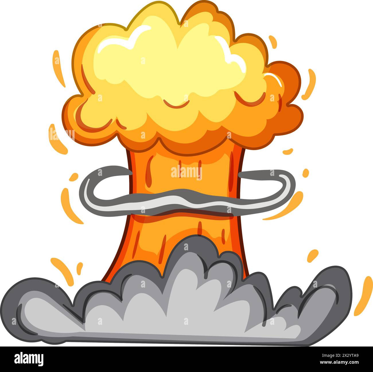 detonation explosion effect cartoon vector illustration Stock Vector ...