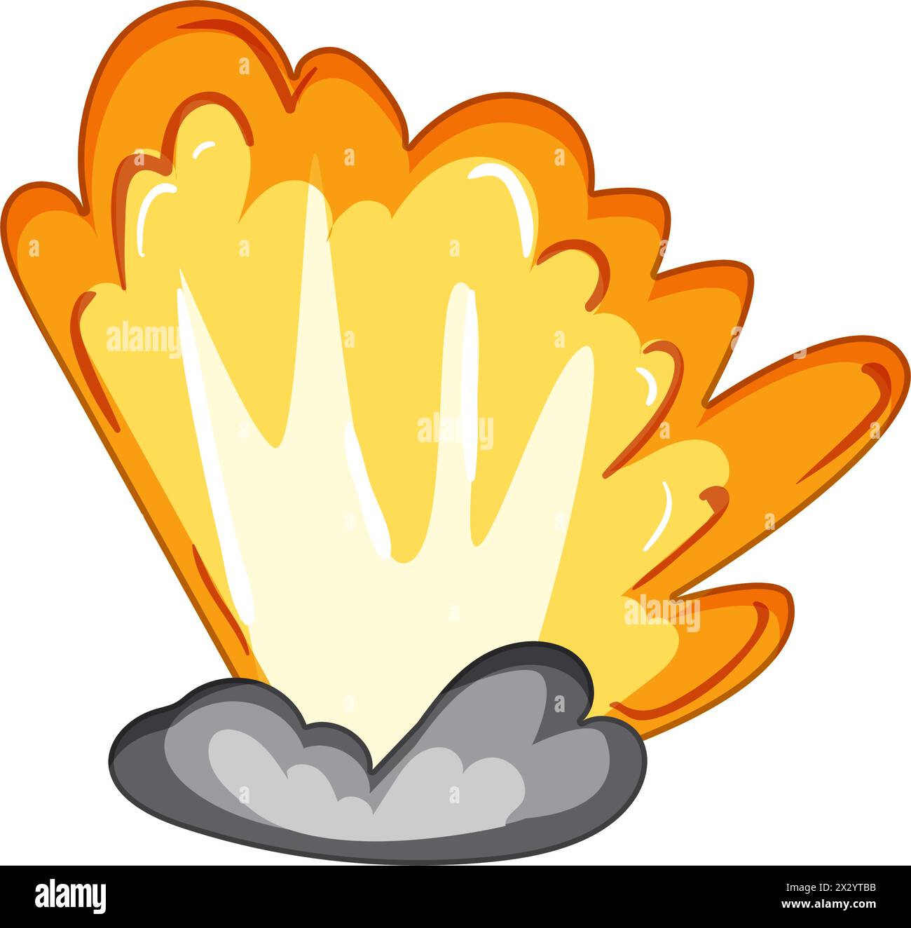 burst explosion effect cartoon vector illustration Stock Vector Image ...
