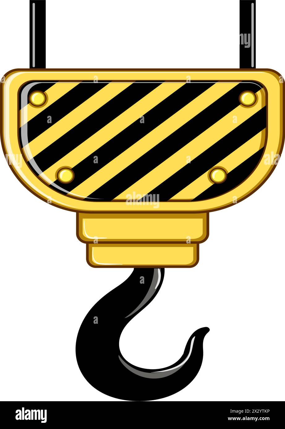 heavy crane hook cartoon vector illustration Stock Vector Image & Art ...