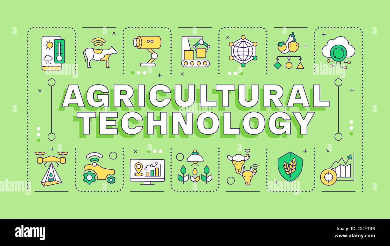 Agricultural technology green word concept Stock Vector Image & Art - Alamy