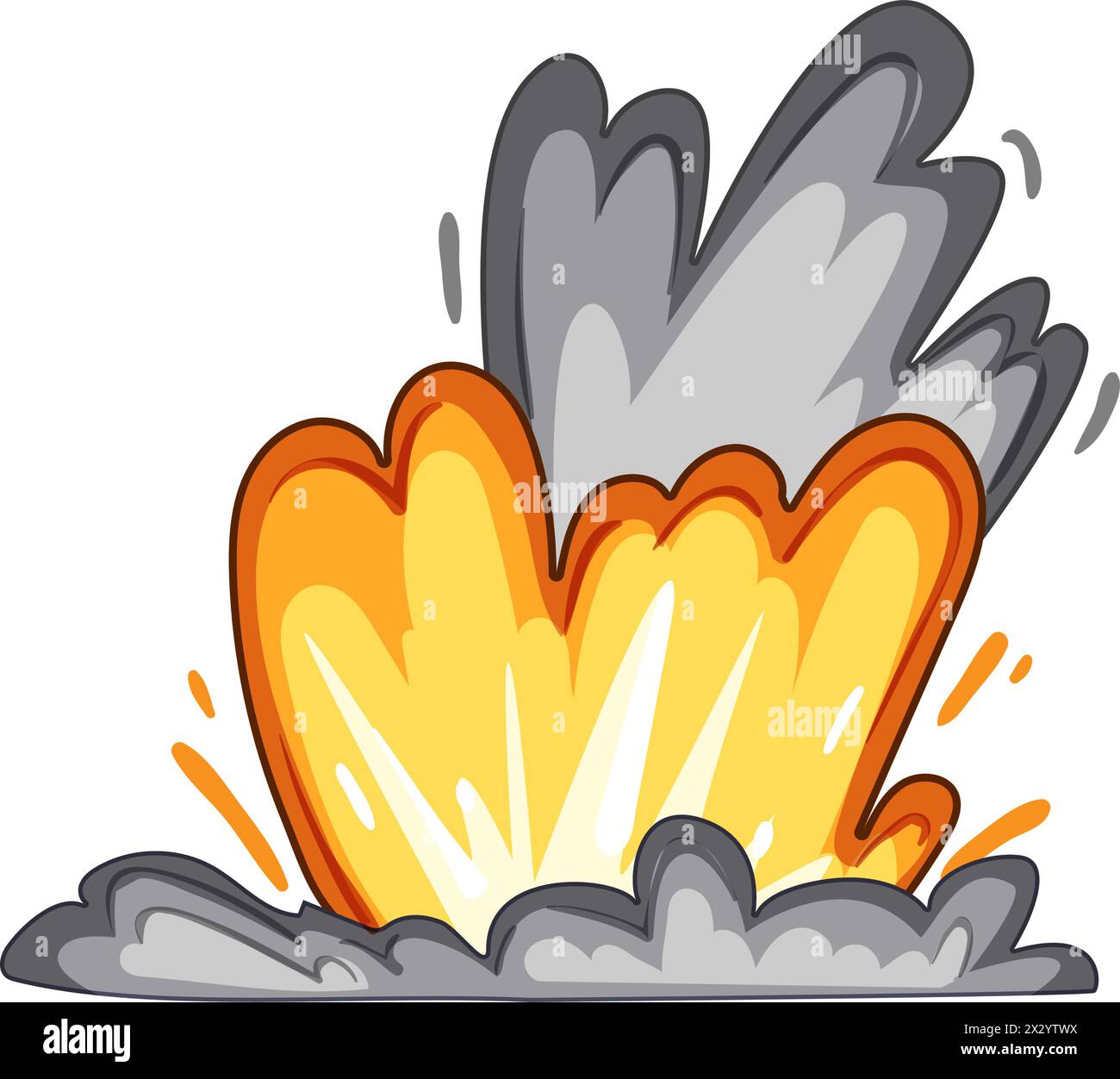 power explosion effect cartoon vector illustration Stock Vector Image ...