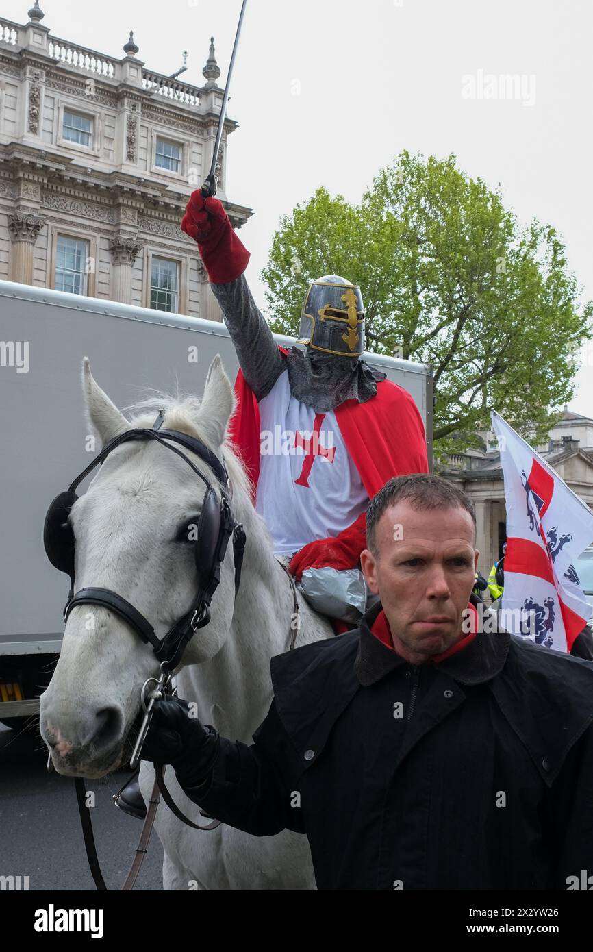 London, UK, 23rd April, 2024. A St George's Day rally, partly a ...