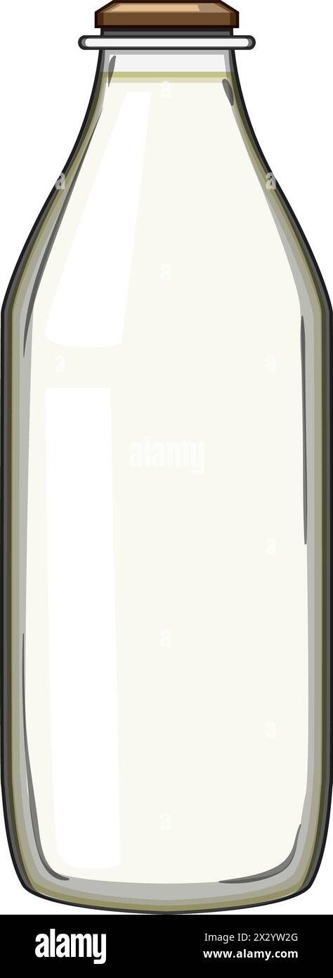 calcium milk bottle cartoon vector illustration Stock Vector Image ...