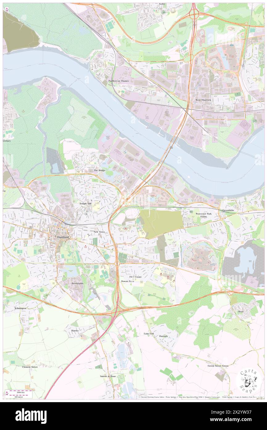 Map of dartford hi-res stock photography and images - Alamy